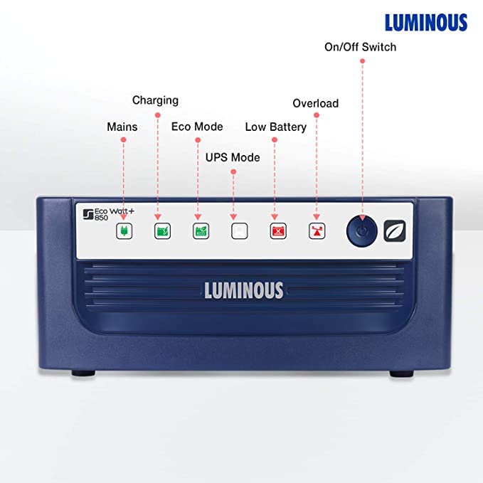 Luminous Eco Watt + 850 LUMINOUS Square Wave Inverter - BK Technologies